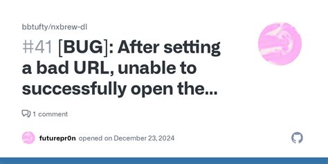 BUG After Setting A Bad Unable To Successfully Open The App Again Issue Bbtufty