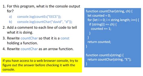 Solved 1 For This Program What Is The Console Output For