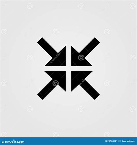 Exit Full Screen Icon Minimize Screen Size Symbol Stock Vector Illustration Of Flat