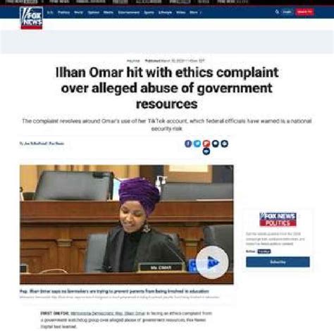 Ilhan Omar Hit With Ethics Complaint Over Alleged One News Page