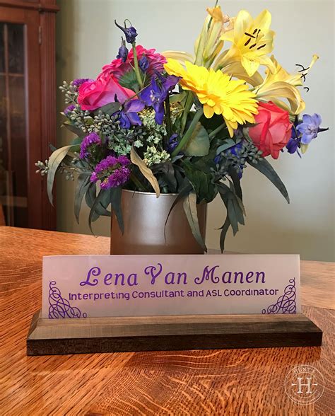 Desk Nameplate Office Name Plate Business Or Personal Motto