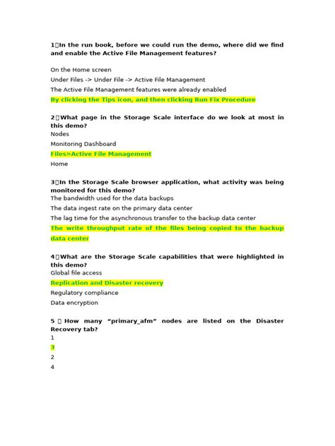 Ibm Storage Scale For Technical Sales Level 3 Quiz Pdf