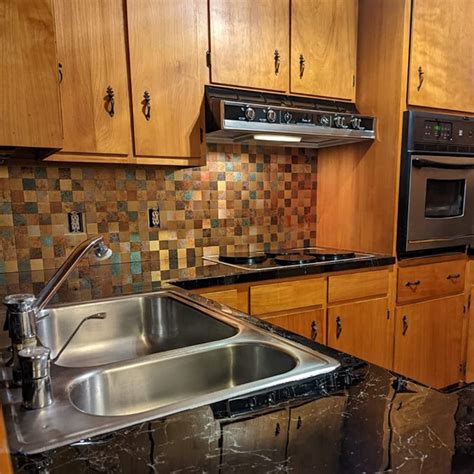 10 Sqft Peel And Stick Copper Backsplash Kitchen Retro Backsplashes
