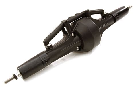 Integy RC Toy Model Hop Ups C26816BLACK Cast Alloy Metal Complete Rear Axle For Axial 1 10 SCX