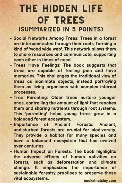 The Hidden Life Of Trees Summary And Key Lessons