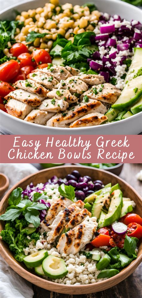 Easy Healthy Greek Chicken Bowls Recipe Cheff Recipes