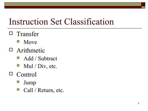 8086 Instruction Set Ppt Programming Languages Computing