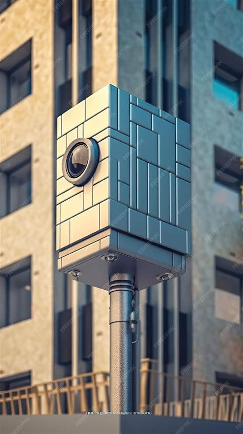 close up of cctv camera on the office building security system