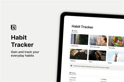 Notion Habit Tracker Notion Tracker Notion Template Etsy