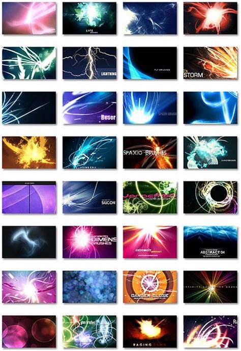 簡単に光やレーザーが表現できるphotoshop用、光のエフェクトブラシ30 いぬらぼ