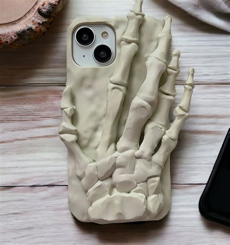 Skull Theme Phone Case Engraved Skeleton Phone Case Unique 3d Phone