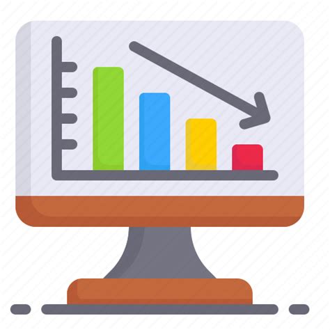 Decrease Decreasing Graph Bars Computer Business And Finance Icon