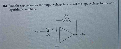 Solved B Find The Expression For The Output Voltage In Chegg