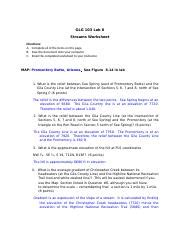 GLG103 Lab 08 Streams Worksheet Completed GLG 103 Lab 8 Streams Worksheet Directions A