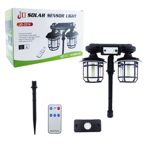 Lampara Jd 2216 Reflector Panel Solar Exterior Jardin Sensor Movimiento