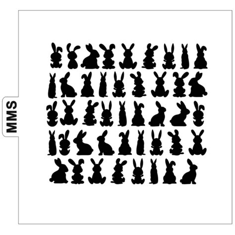 Pochoirs petits lapins variés Mini Miss Sugar
