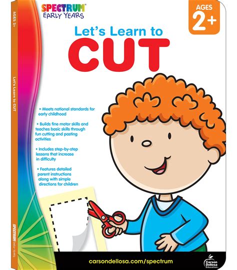 Spectrum Let S Learn Scissor Skills Preschool Workbook Ages 4 To 5