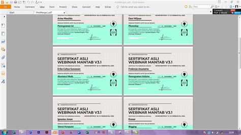 Cara Jitu Membuat Banyak Sertifikat Sekaligus Dengan Print Merge Coreldraw
