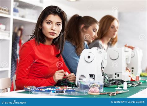 Women In A Sewing Workshop Stock Image Image Of Occupation 62812179