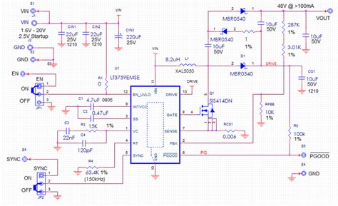 lt3759 wide vin 48v 100ma output boost converter that works down to