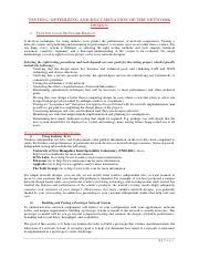 Testing Optimizing And Documenting Network Design Pdf TESTING OPTIMIZING AND DOCUMENATION OF