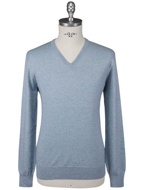 Gran Sasso Green Cotton Sweater V Neck IsuiT