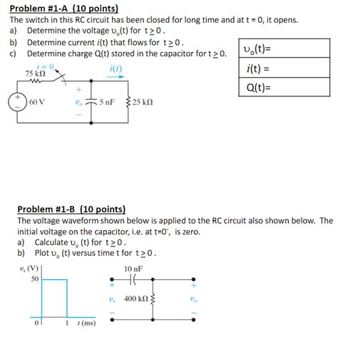 Solved Problem A Points The Switch In This RC Chegg