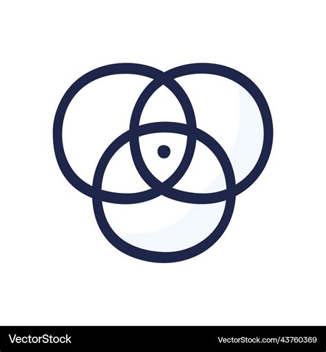 Hand Drawn Icon Of Rgb Additive Color Mix Theory Vector Image