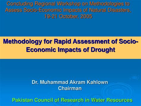 Ppt Methodology For Rapid Assessment Of Socio Economic Impacts Of