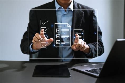 Premium Photo Checklist And Filling Survey Form Online Document Management System Dms