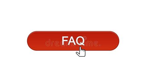 faq web interface button clicked with mouse cursor wine red online