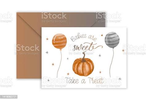 아기는 달콤합니다 수채화 베이비 샤워 할로윈 귀여운 초대 파티 또는 축하 템플릿 디자인 0명에 대한 스톡 벡터 아트 및 기타 이미지 0명 10월 계절 Istock