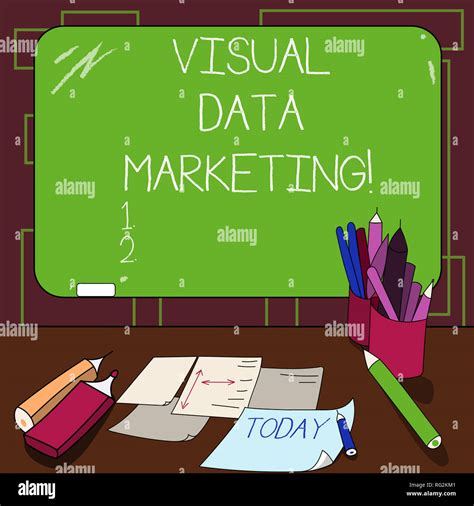 Writing Note Showing Visual Data Marketing Business Photo Showcasing