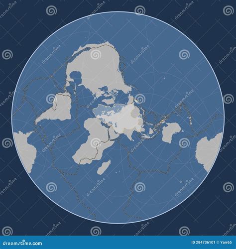 Eurasian Tectonic Plate Contour Lagrange Oblique Boundaries Stock Illustration Illustration