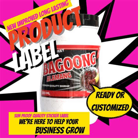 Product Labels Ready Made Customized Bagoong Lazada Ph
