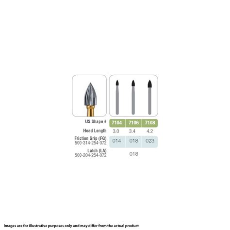 Kerr Jet Tungsten Carbide Trimming Finishing Bur 7104 014 Flame FG