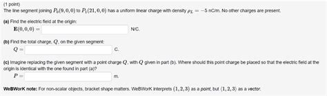 Solved 1 Point The Line Segment Joining P900 To P