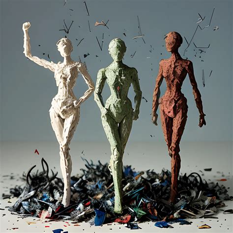 Figures Disintegrating With The Wind Arthub Ai