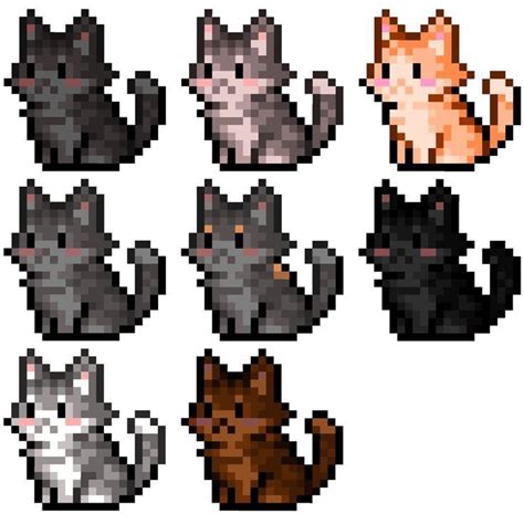 Pixel Art Cats And Kittens