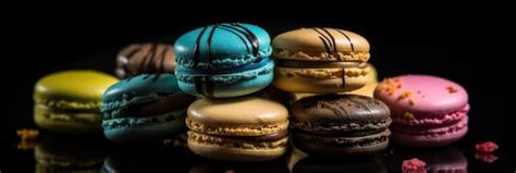 Premium Ai Image Assorted Macarons