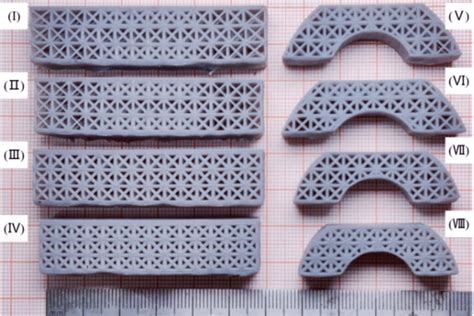 Eight Types Of Lattice Samples Via Sla For Three Point Bending I
