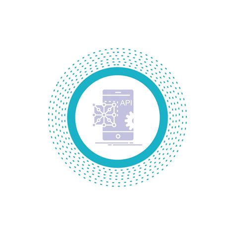 Api Application Coding Development Mobile Glyph Icon Vector