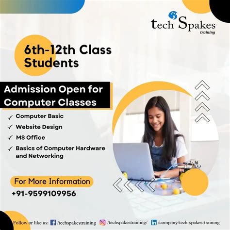 Tech Spakes Training On Linkedin Techspakestraining Admissionsopen Computerclasses