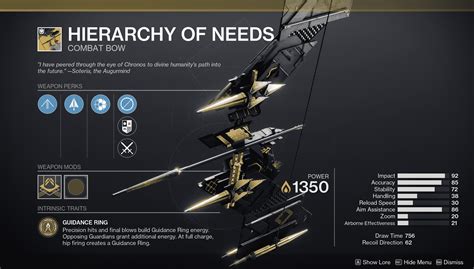 Destiny Hierarchy Of Needs Exotic Bow Deltia S Gaming