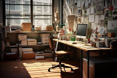 Premium Ai Image Modern Office Workspace Generative Ai