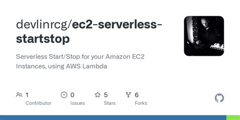 Github Devlinrcgec2 Serverless Startstop Serverless Startstop For