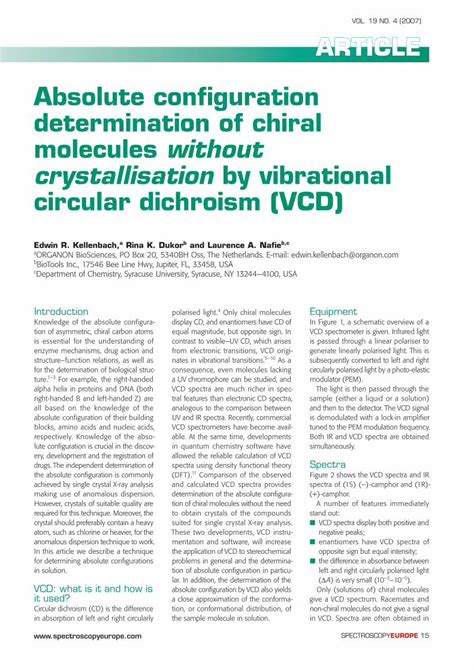 PDF Absolute Configuration Determination Of Chiral Molecules Absolute Configuration Of