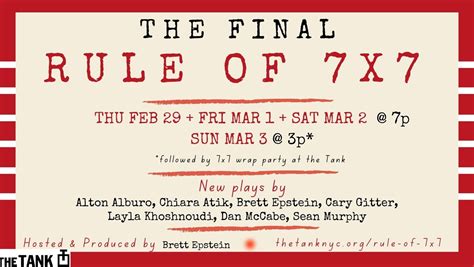 Rule Of 7x7 Grand Finale — The Tank