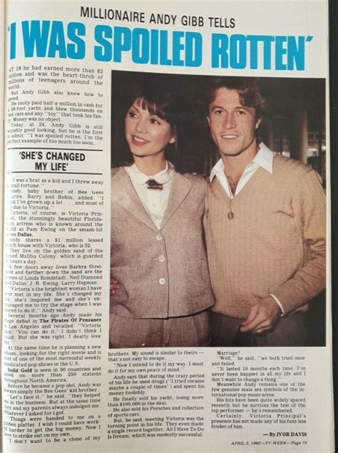 Andy Gibb Andy Gibb Victoria Principal How To Look Better