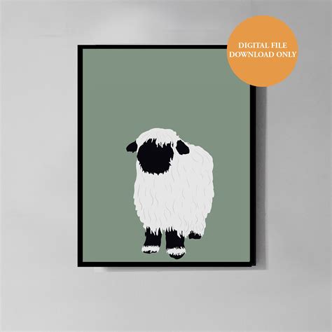 Valais Blacknose Sheep Printable Wall Art Art Prints Digital